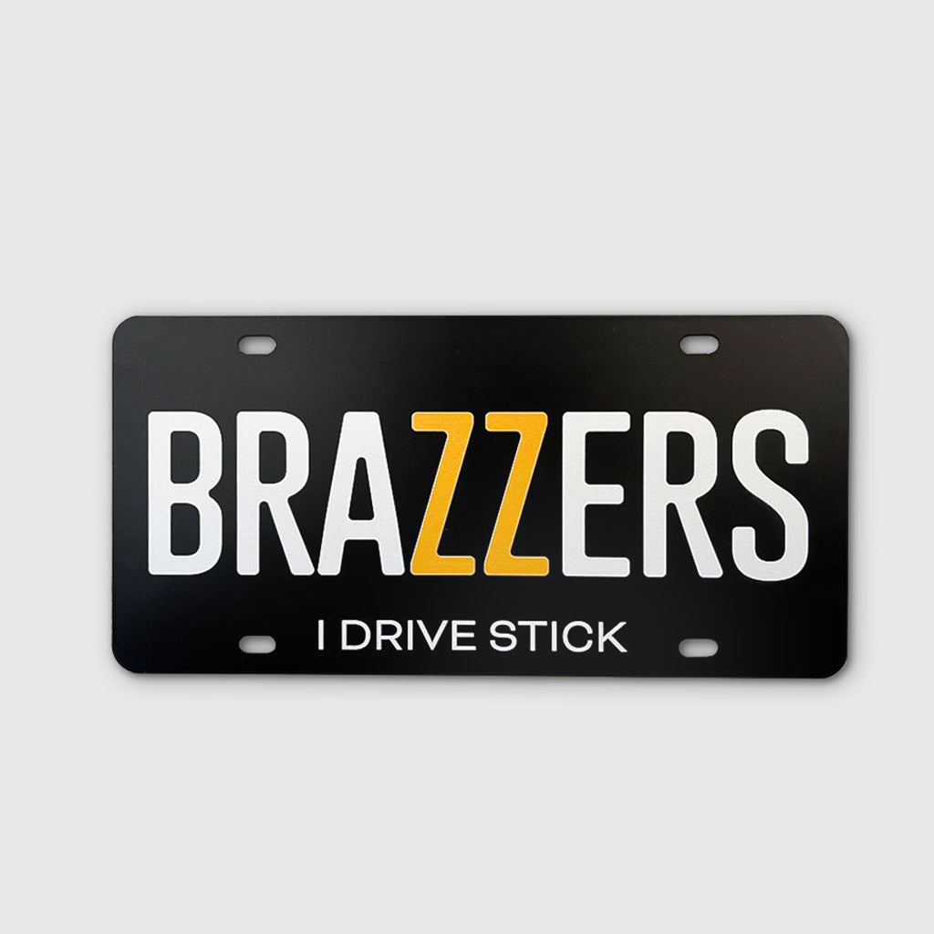 Brazzers License Plate "I Drive Stick" – Brazzers Store